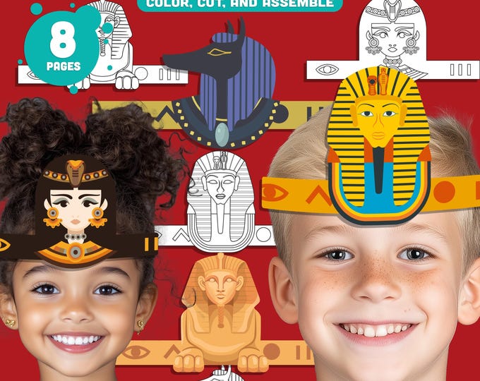 Ancient Egypt Cobra Paper Crown Princess Template Party Coloring ...