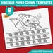 Dinosaur Paper Crown Templates – Printable Headband and Hat Craft for ...