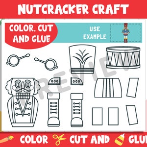 Christmas Nutcracker Craft Activity - Color, Cut, and Glue for Prek to ...