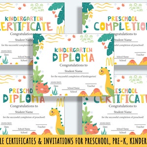 37 Pages of Editable Diplomas, Certificates, and Invitations for ...