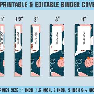 Pumpkins Binder Cover, 10 Printable/editable Binder Covers+spines ...