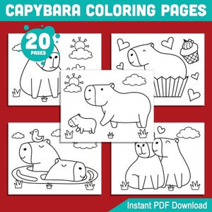 20 Fun Capybara Coloring Pages for Kids – Perfect for Preschool ...