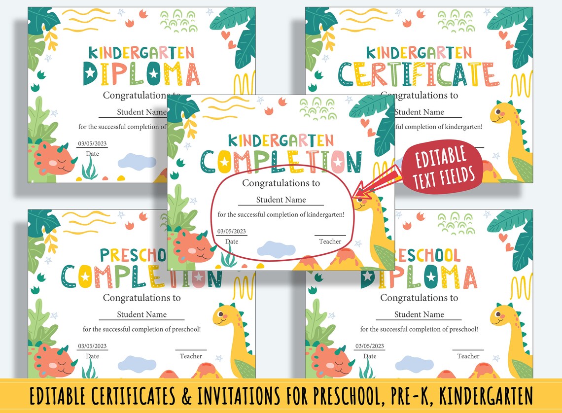 37 Pages of Editable Diplomas Certificates and Invitations - Etsy