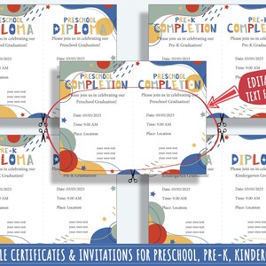 37 Pages of Editable Diploma, Certificate, and Invitation Templates for ...