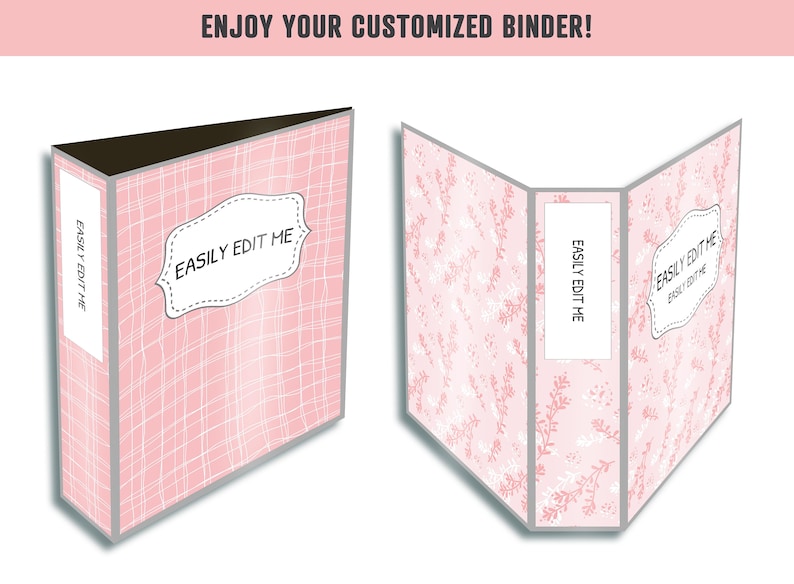Binder Labels 10 Printable & Editable Binder Coversspines - Etsy