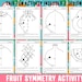 Fruit Symmetry Worksheet Fruit Theme Lines of Symmetry - Etsy