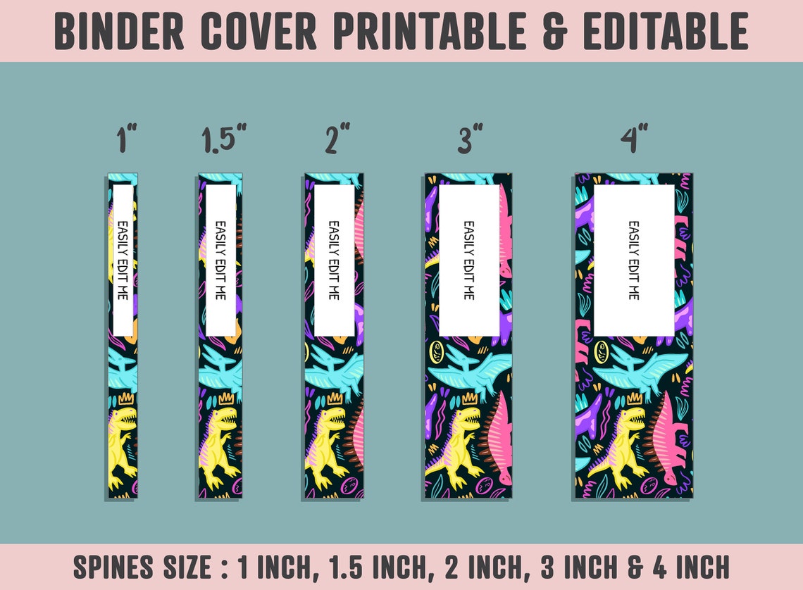 Binder Cover Printable 10 Coversspines Printable Editable | Etsy