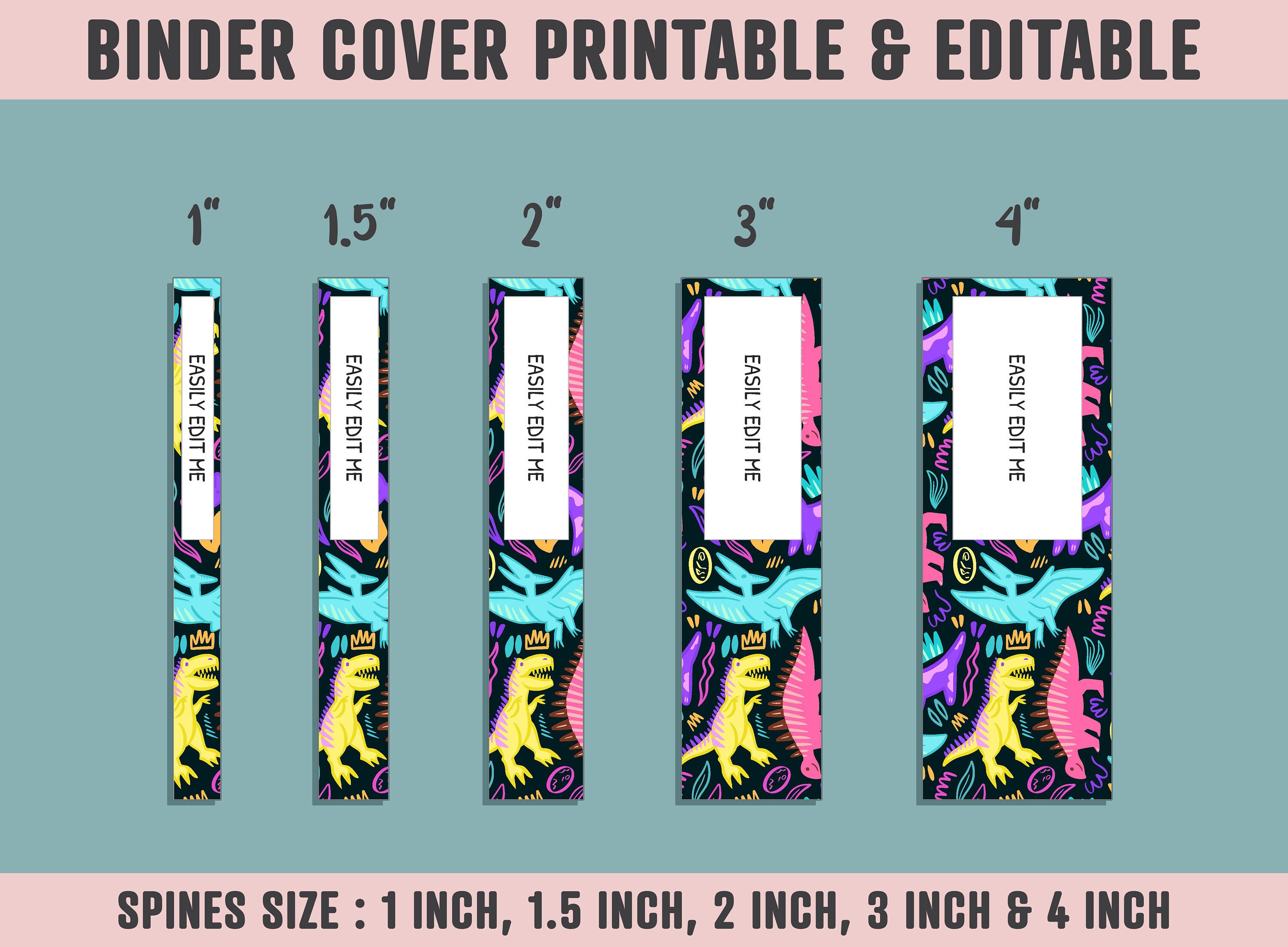 Binder Cover Printable 10 Coversspines Printable Editable | Etsy