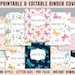 Colorful Butterflies Binder Cover, 10 Printable/editable Binder Covers ...
