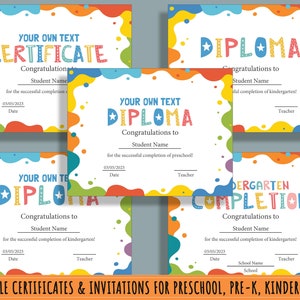 First Steps to Success: Kindergarten & Preschool Diploma, Certificate ...
