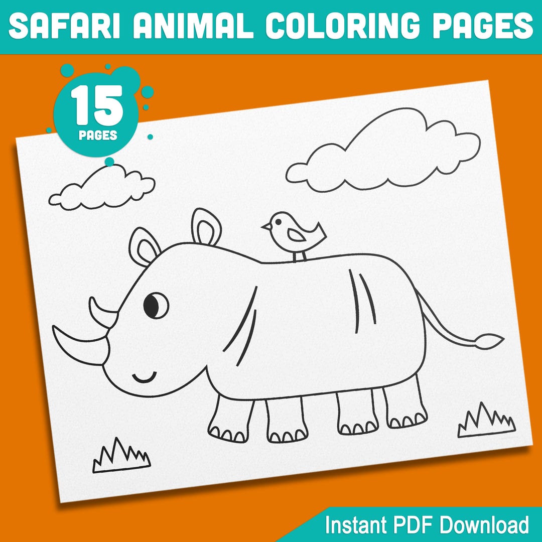 Safari Coloring Pages: 15 Fun and Engaging Coloring Book Designs for ...