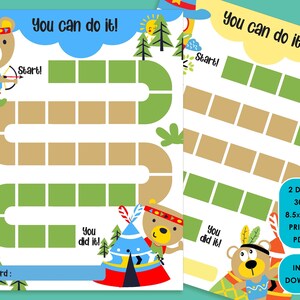 Printable Camping Animals Reward Chart for Kids: Encourage Positive ...