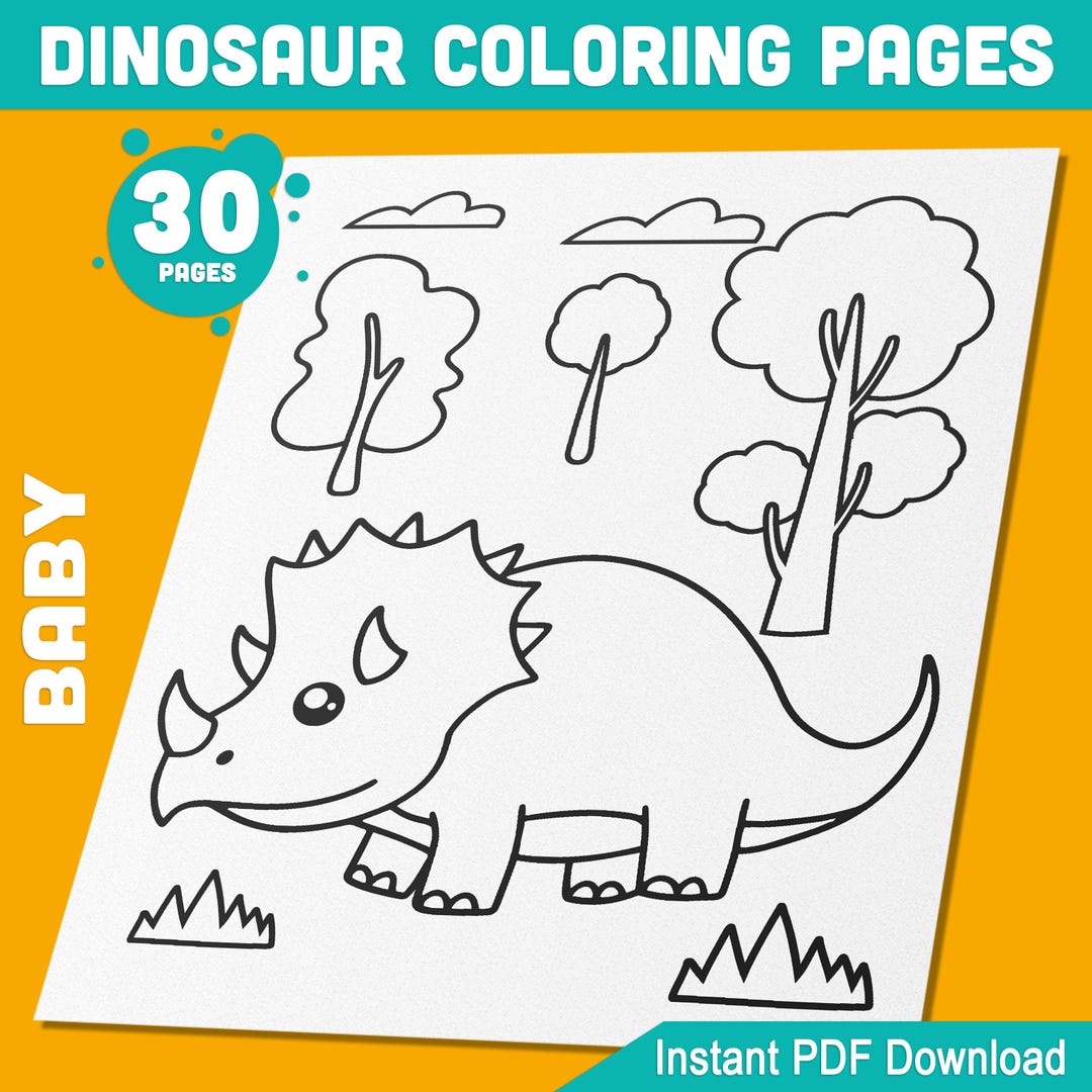 Dinosaur Coloring Pages: 30 Roar-some Baby Dinosaur Designs for ...