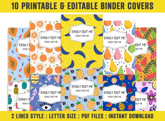 Free Printable School Binder Covers