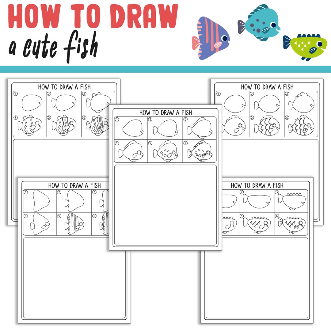 How to Draw a Cute Fish, Directed Drawing Step by Step Tutorial ...