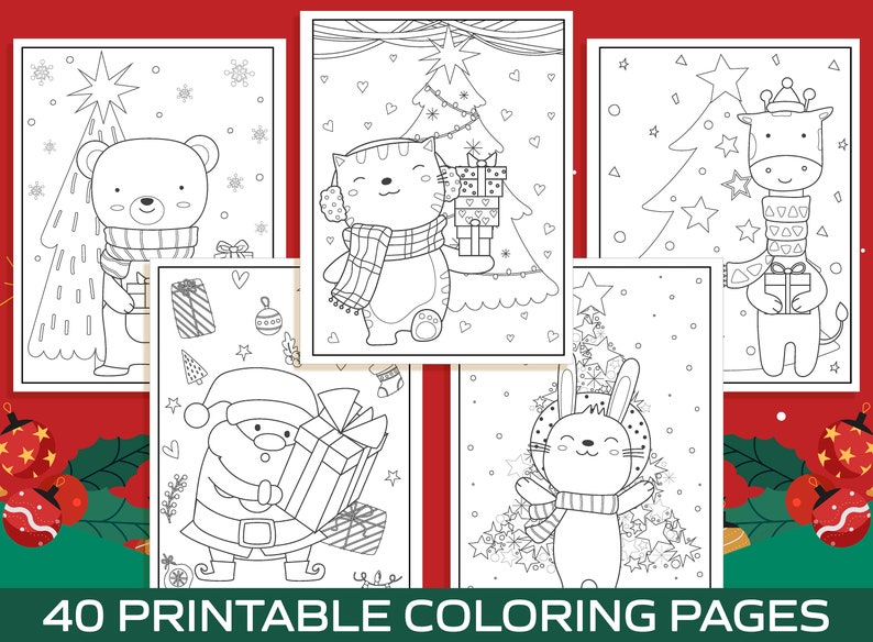 Christmas Coloring Pages: 40 Printable Designs for Kids, Teens, and ...