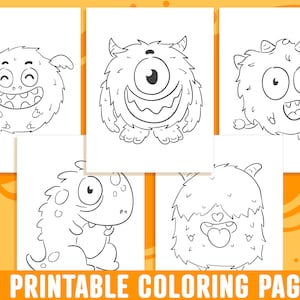 Monster Coloring Book for Kids: 50 High-resolution Printable Pages ...