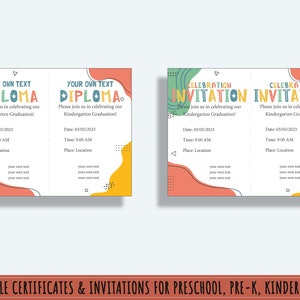 37 Pages of Abstract-themed Diplomas, Certificates, and Invitations for ...
