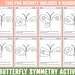 Butterfly Symmetry Activity, Butterflies Line of Symmetry Activity, 24 ...