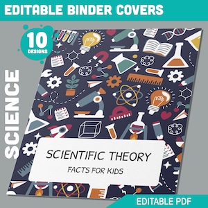 Science Binder Cover, 10 Printable & Editable Covers+spines, Binder ...