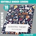Science Binder Cover, 10 Printable & Editable Covers+spines, Binder ...