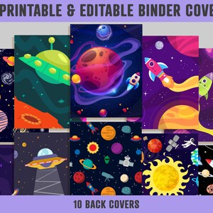 Binder Cover Boys, 10 Printable & Editable Binder Covers+spines, Binder ...