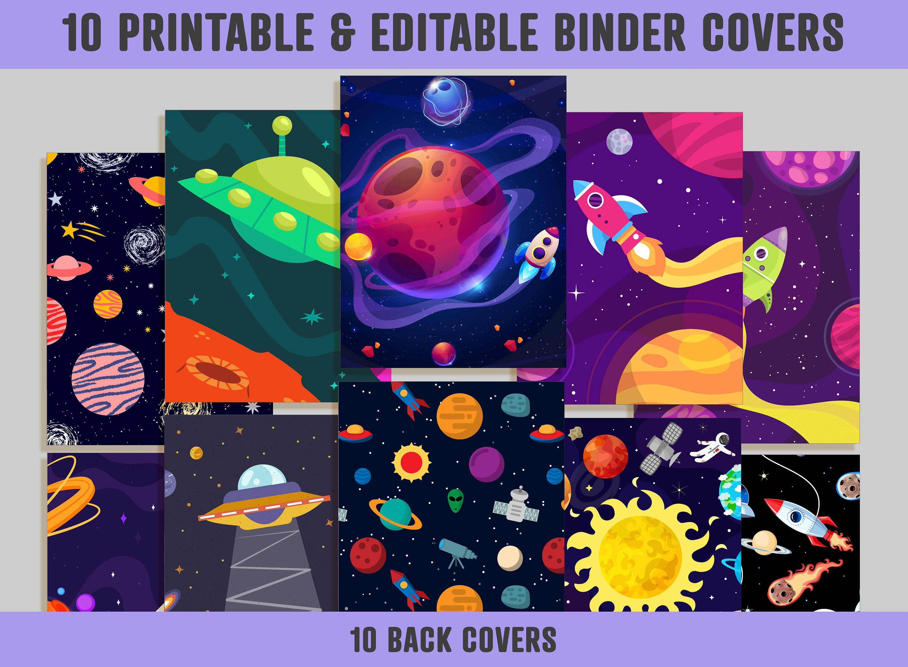 Binder Cover Boys 10 Printable & Editable Binder - Etsy