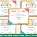 Editable 7th Grade Certificate, 1st to 8th Grade Diploma, Certificate ...