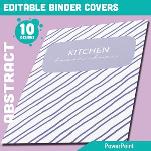 Powerpoint Binder Covers, 10 Printable/editable Abstract Doodle ...