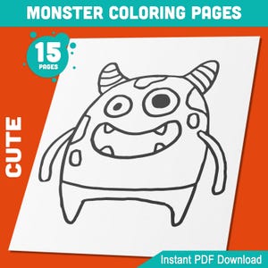 Cute Monster Coloring Pages - 15 Printable Sheets for Preschool ...