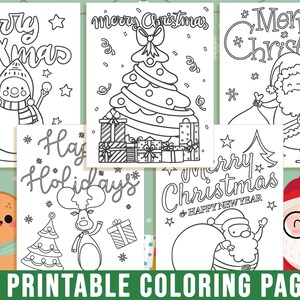 Christmas Coloring Book: 40 Printable Coloring Pages for Kids Featuring ...