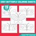 Easy Butterfly Coloring Sheets: 15 Charming Designs for Preschool ...