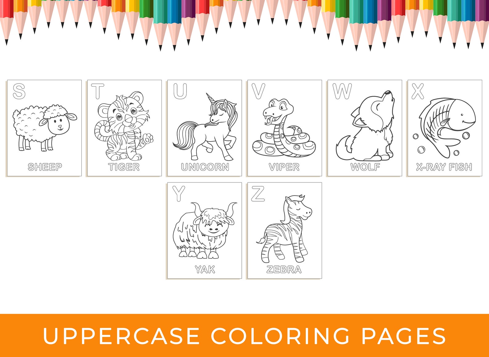 Alphabet Coloring Pages 52 Printable Animal Alphabet Coloring Pages for ...