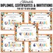 Editable Diplomas for 3rd Grade, Certificates for 1st-8th Grade, and ...