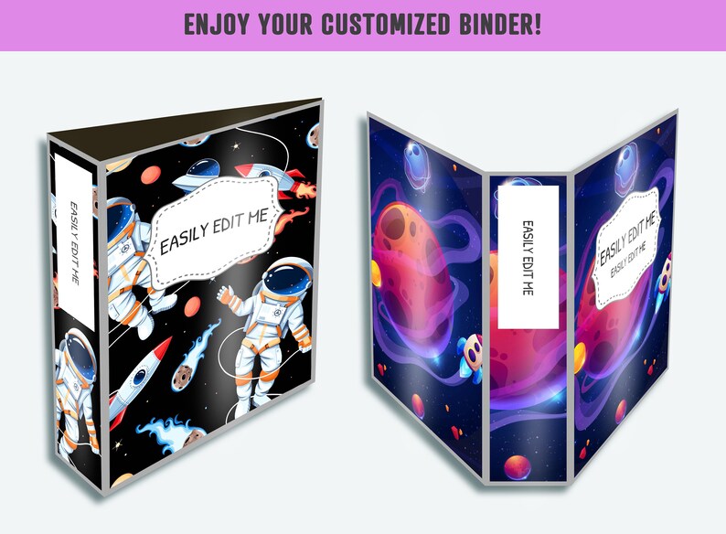 Binder Cover Boys, 10 Printable & Editable Binder Covers+spines Binder ...