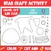 Cute Bear Craft Activity Color, Cut, and Glue for Prek to 2nd Grade ...