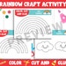 Cute Rainbow Craft Activity Color, Cut, and Glue for Prek to 2nd Grade ...