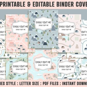 Adventure Binder Cover, 10 Printable & Editable Binder Covers + Spines ...