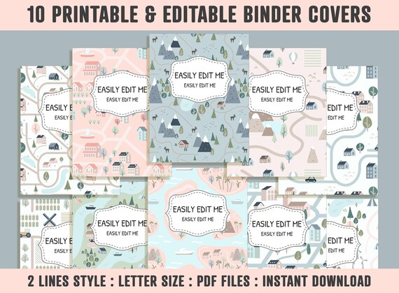 Adventure Binder Cover 10 Printable & Editable Binder Covers - Etsy