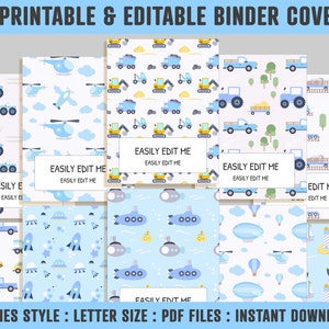 Binder Cover for Kids, 10 Covers+spines, Binder Cover Printable ...