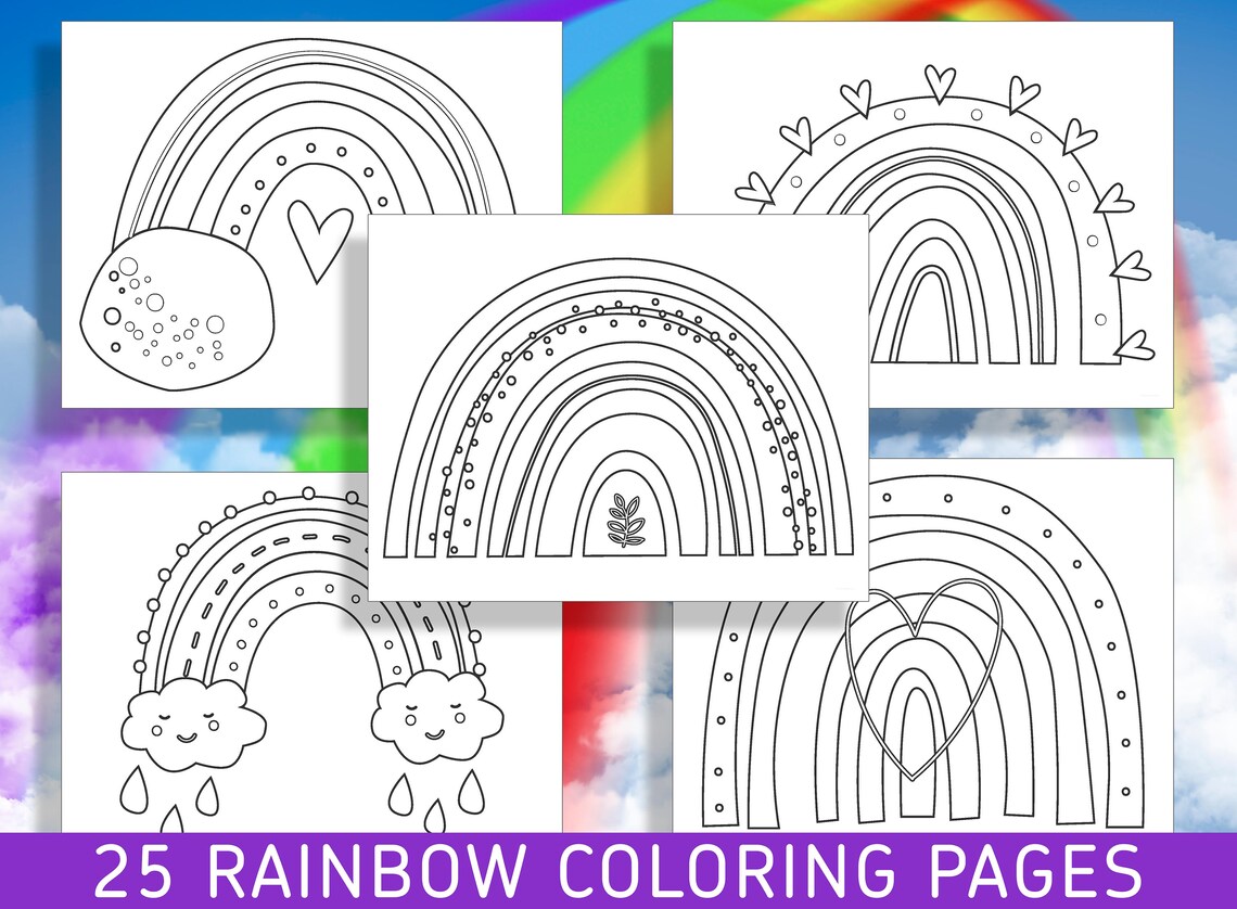 25 Delightful Rainbow Coloring Pages for Preschool and Kindergarten ...