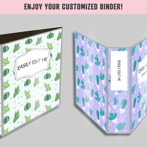 Binder Cover Printable Editable, 10 Binder Covers+spines, Binder ...