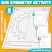 Sun Symmetry Activity: 24 Pages of Lines of Symmetry Worksheets With 8 ...