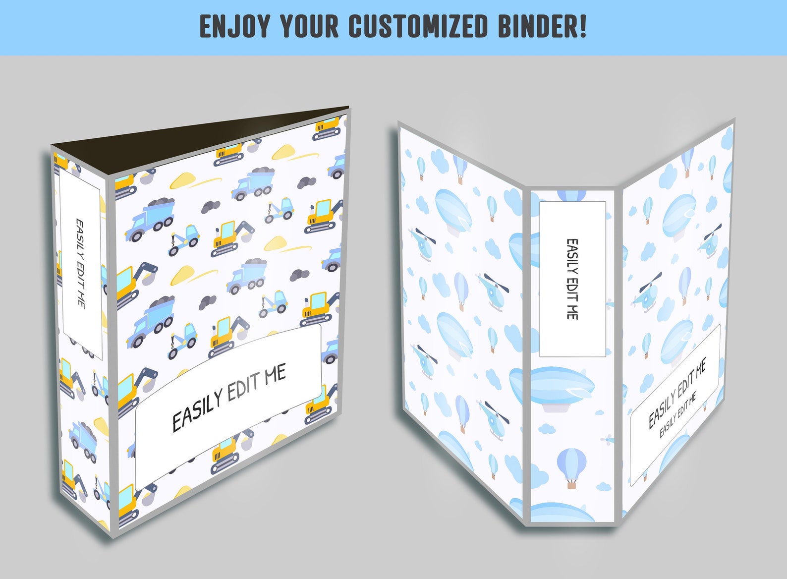 Binder Cover for Kids 10 Coversspines Binder Cover - Etsy