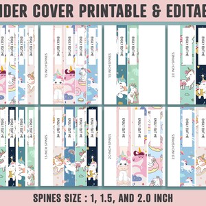 Binder Cover Printable, 10 Covers+spines, Printable, Editable, Teacher ...