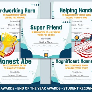 Editable Annual Awards, End of the Year Activities, End of School Year ...