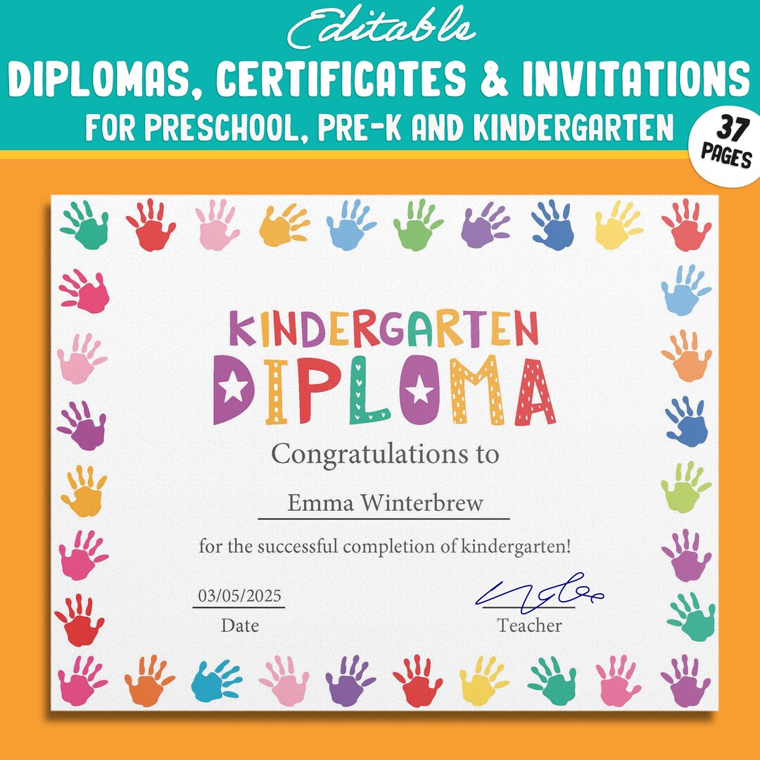 37 Editable Pages of Completions, Diplomas, Certificates, and ...