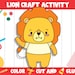 Cute Lion Craft Activity Color, Cut, and Glue for Prek to 2nd Grade ...
