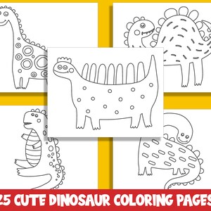 Dinosaur Coloring Pages: 25 Adorable Designs With Coloring Book for ...