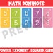 Printable Math Dominoes powers, Exponent, Squared, Cubed, 55 Cards, PDF ...